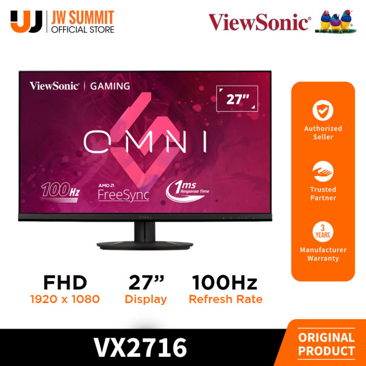 ViewSonic VX2716 27" FHD 1920 x 1080 100Hz IPS Technology 1ms AMD ...