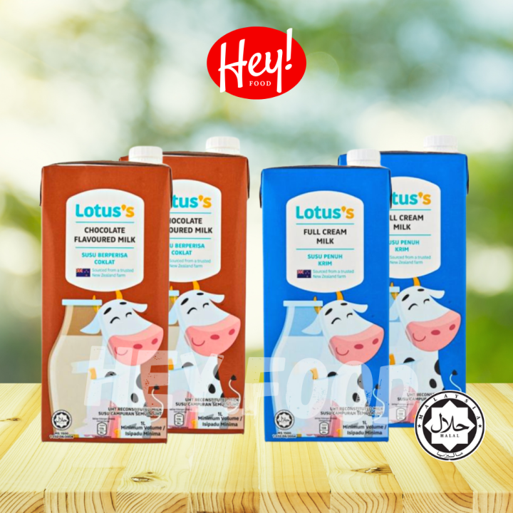 LOTUS'S Full Cream Milk/ Chocolate Milk (1L) | Lazada