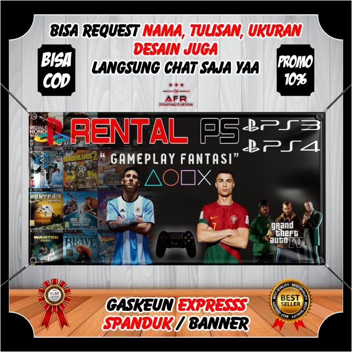 Bisa Cod Banner Rental Ps Spanduk Playstation Desain Keren Custom Berkualitas | Lazada Indonesia