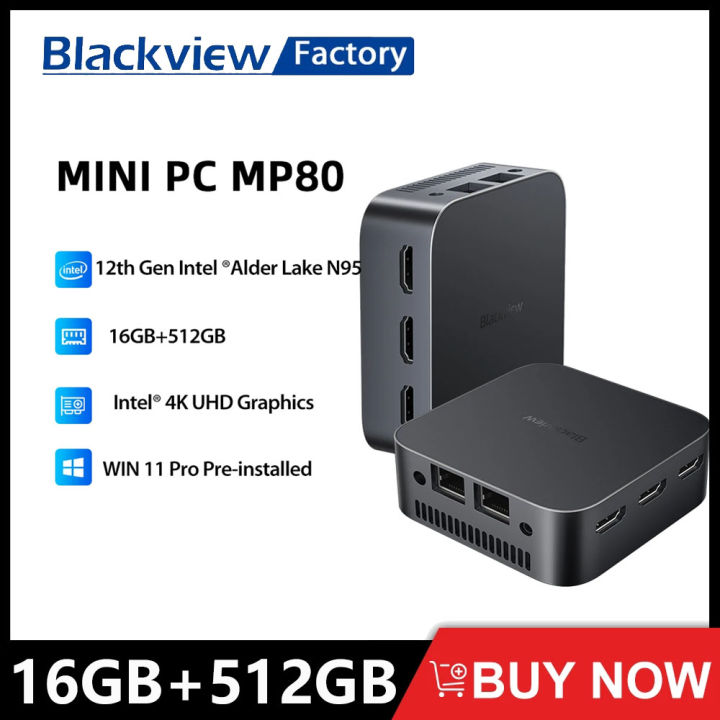 Blackview MP80 Mini PC 12th Gen Intel Alder Lake N95 DDR5 16GB 512GB ...