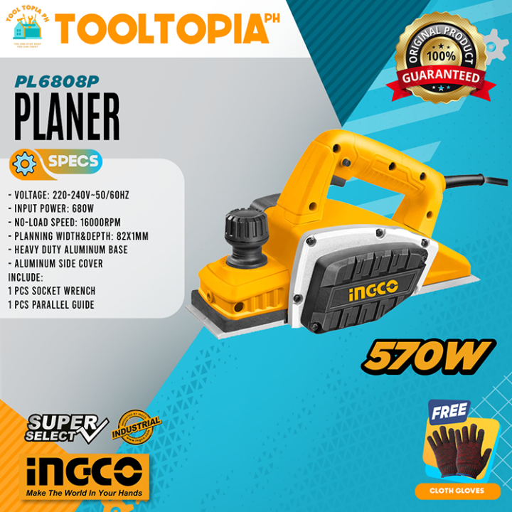 INGCO ELECTRIC PLANER 680W PL6808P PT HD & High Quality 🔧Tooltopia PH🔧 ...