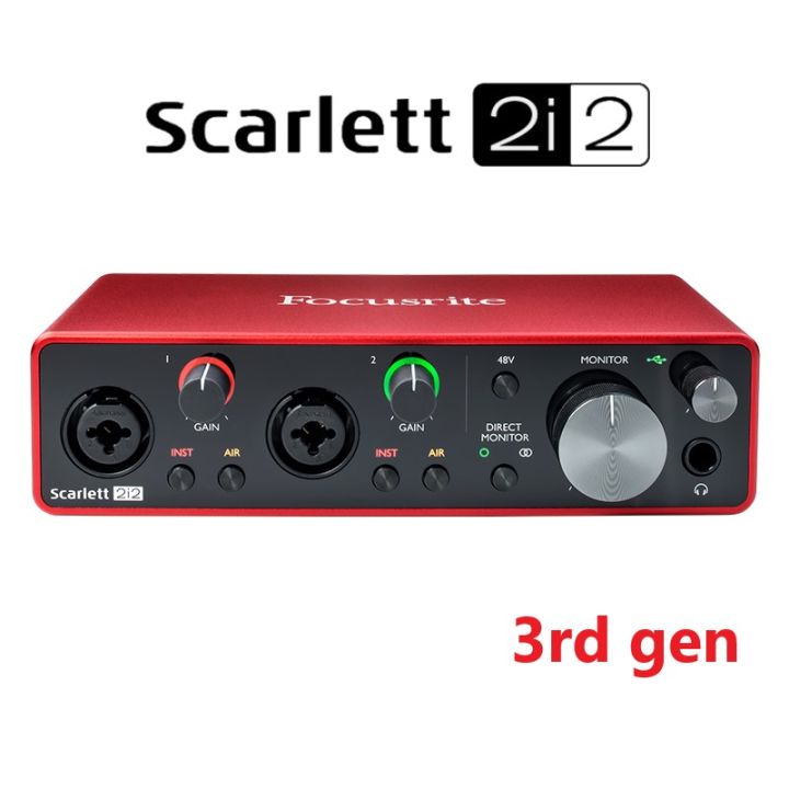 Focusrite Scarlett 2i2 (3rd Gen) Audio Interface External USB Sound ...