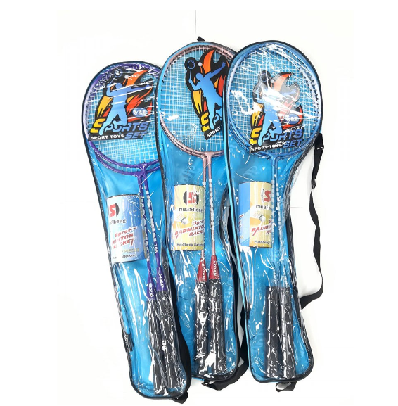 MM Badminton racket set 2pcs double racket with free shuttlecock for ...