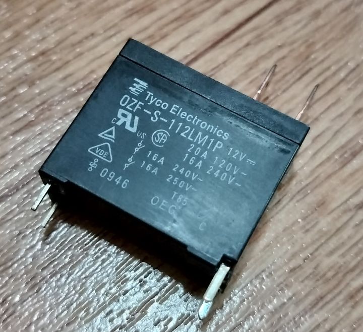Relay OZF-S-112LM1P รีเลย์ 12V 16A/250V แผงวงจรไฟฟ้า Tyco เครื่องทำน้ำ ...