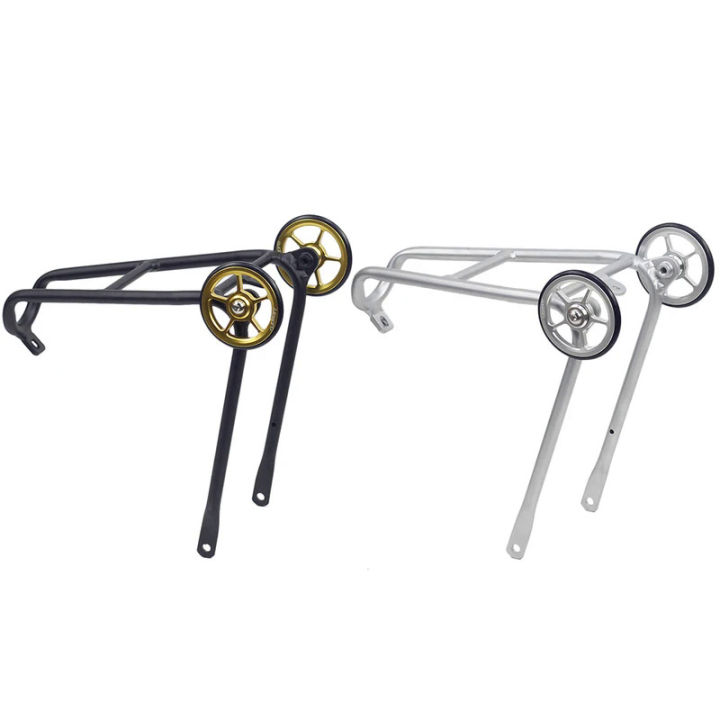 Bicycle Alloy Rear Shelf Q Rack With Easywheels for Brompton 3SIXTY ...