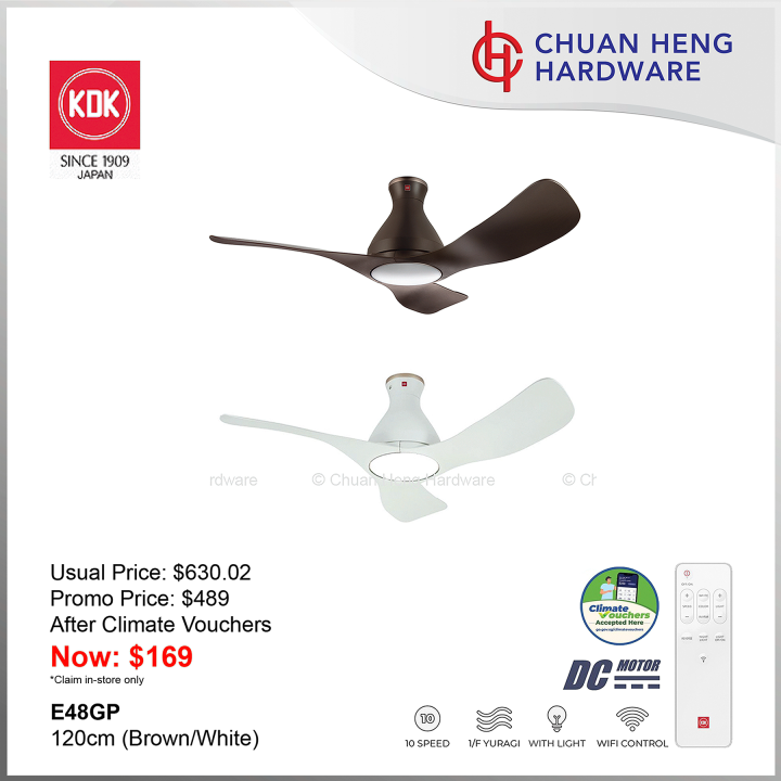 KDK E48GP Ceiling Fan with Light | Lazada Singapore