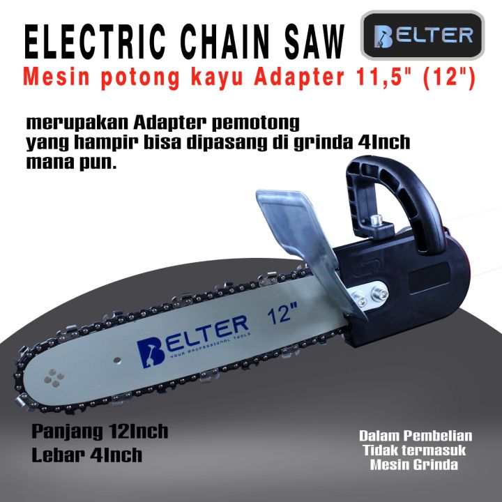 BELTER Mesin gergaji kayu chainsaw 12" conventer Adaptor gerinda 4 ...
