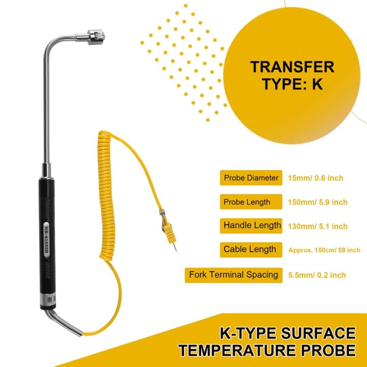 Best Pick NR-81533B K Type Sensor Right Angle Temperature Probe High ...
