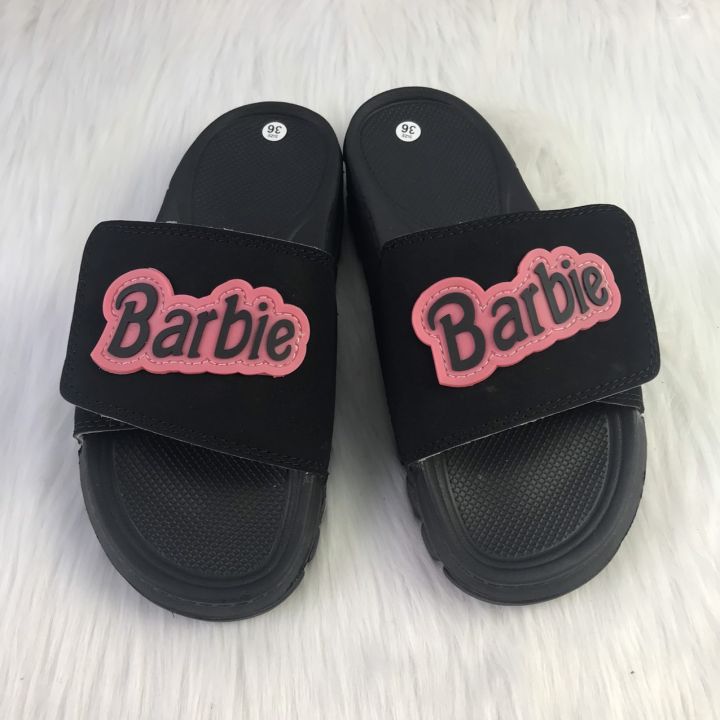 MÃ T GIÁ XƯỞNG - Dép lê nam nữ quai ngang BARBIE ĐEN ĐẾ LR ĐEN- QUAI ...