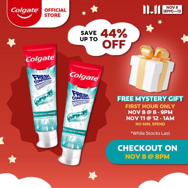 Colgate Fresh Confidence White Blast Ocean Fresh Toothpaste 150g Twin ...