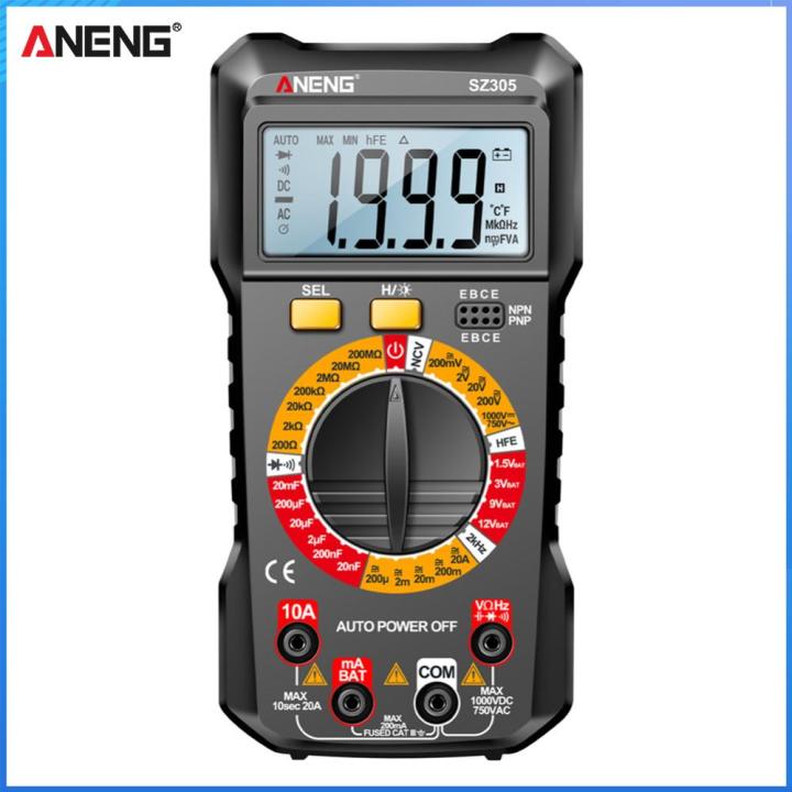 【ANENG】Digital Multimeter Large Screen Votage Current Ohm Test Tool ...