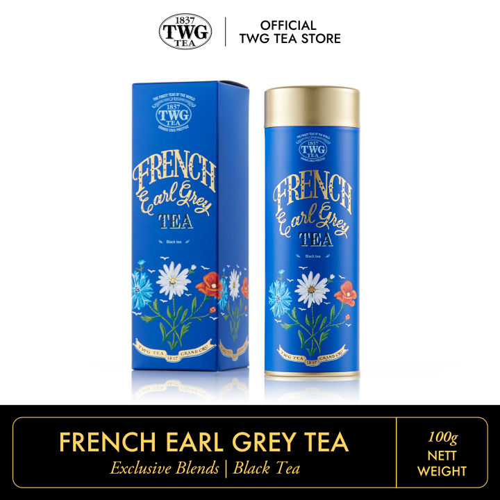 TWG Tea | French Earl Grey, Loose Leaf Black Tea Blend in Haute Couture Tea Tin Gift, 100g | Lazada