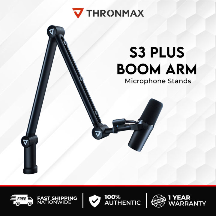 THRONMAX S3 PLUS Boom Arm Microphone Stand, Adjustable 360° Rotatable ...