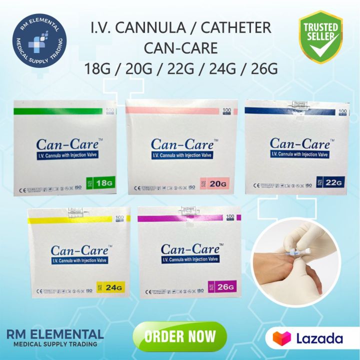 [ BOX ] CAN-CARE - IV Cannula / Catheter ( 18G 20G 22G 24G 26G ) SOLD ...