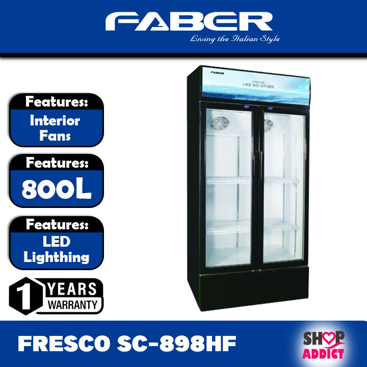 Faber 800L Showcase Chiller Refrigerator FRESCO SC-898HF Peti Sejuk ...