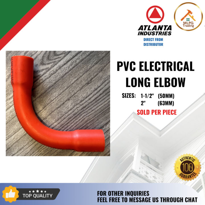 (PER PCS) Atlanta Electrical Conduit Long Elbow (1-1/2", 2") | Lazada PH