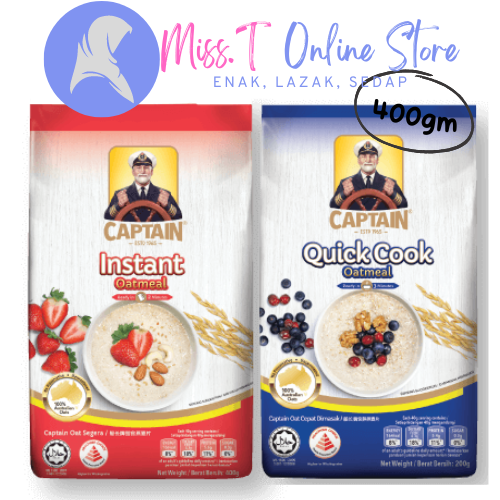 [MT] Captain Oats Oatmeal 400gm | Lazada