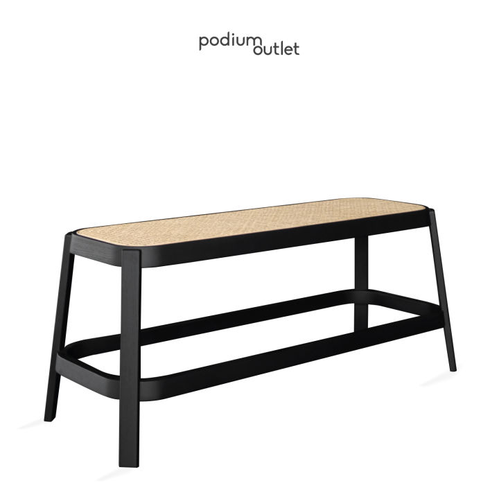 Podium Outlet | ไม้นั่งไม้แอช พื้นนั่งหวาย รุ่น Cane Bench-01 **พร้อม ...