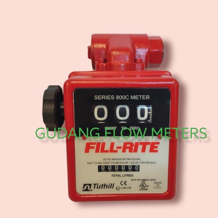 FLOW METER MINYAK SOLAR MERK FILL-RITE 1" 3DIGIT SERIES 800C | Lazada ...