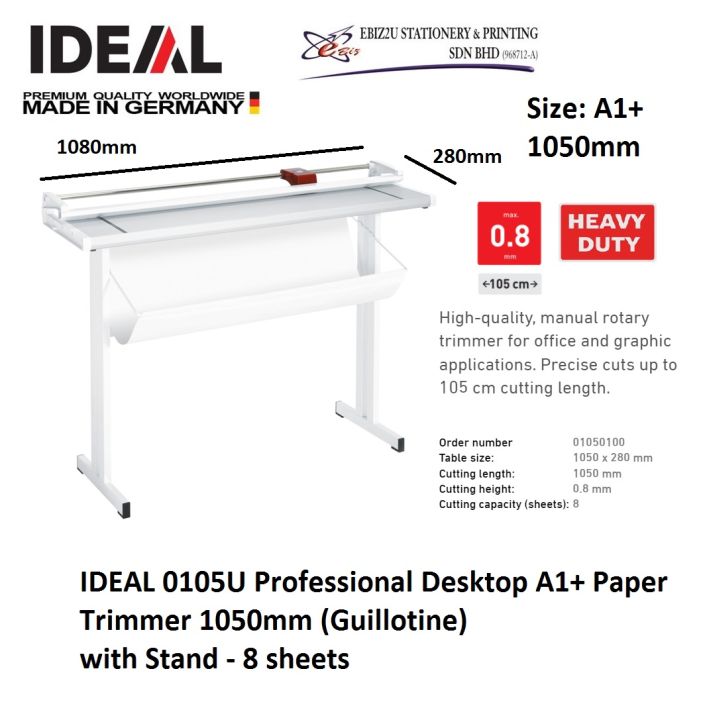 IDEAL 0105 Professional Desktop A1+ Paper Trimmer 1050mm (Guillotine ...