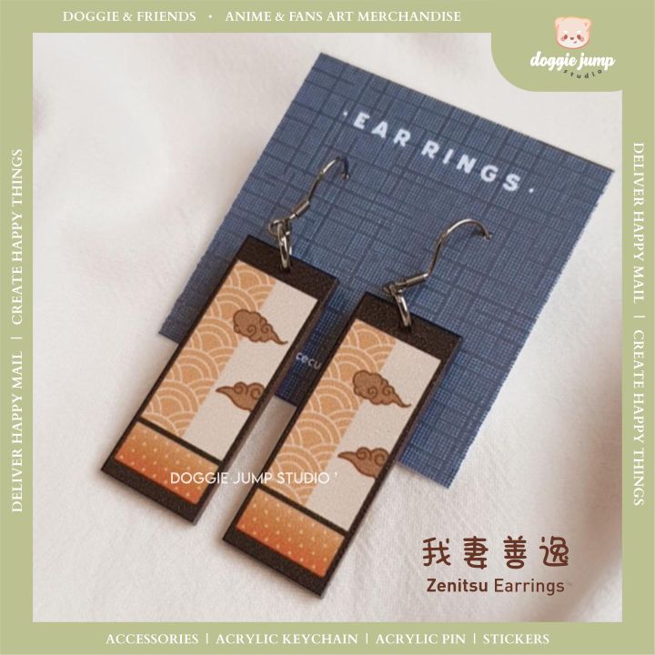 Kimetsu no Yaiba earrings - Zenitsu (Self-made) | Lazada