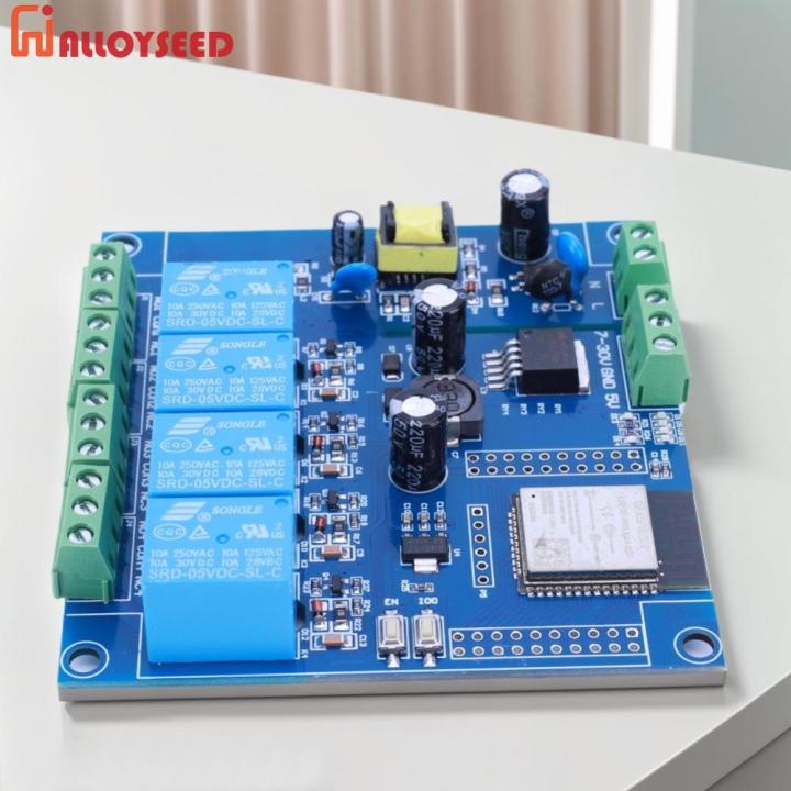 ESP32-WROOM-32E 4 Channel Wireless Relay Module for IoT Devices and ...