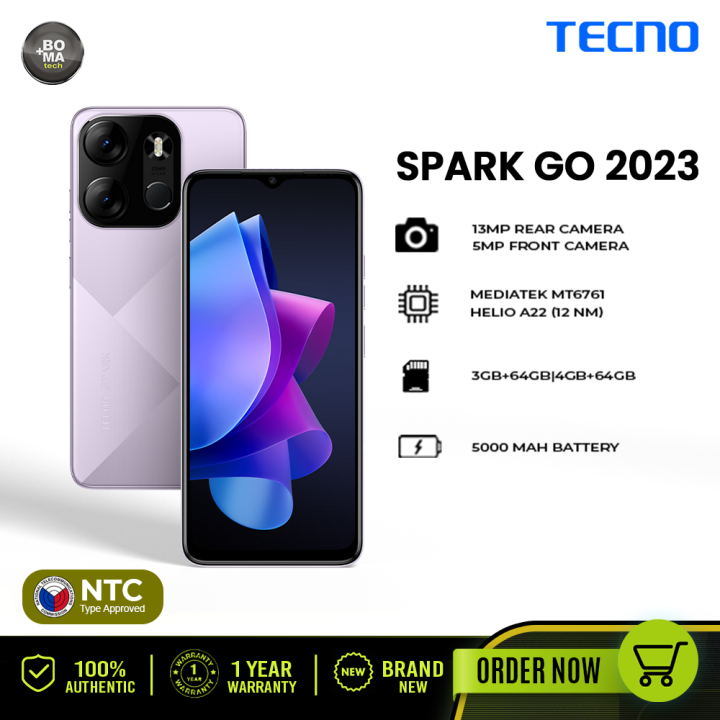 Tecno Spark Go 2023 3Gb+64Gb I 4Gb+64Gb | Lazada PH