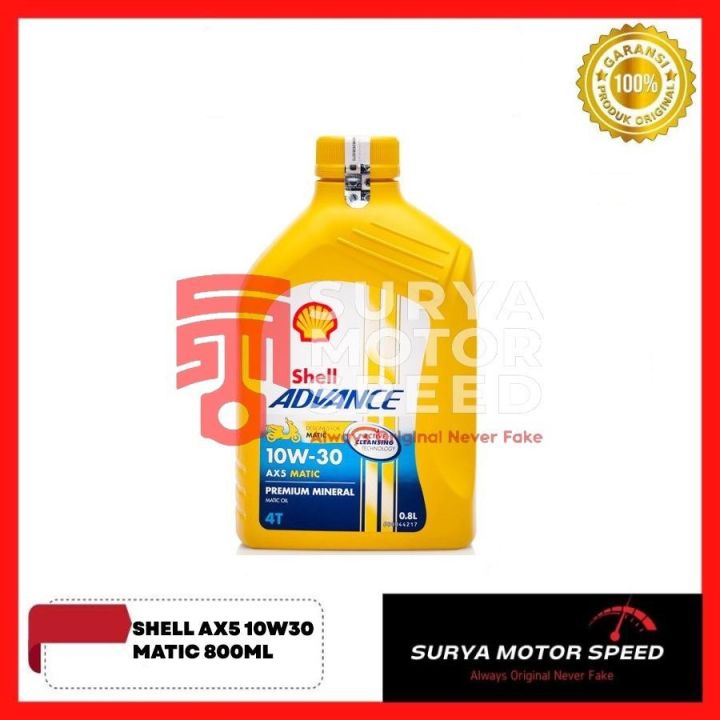 Shell Advance AX5 Scooter 10W-30 800ML VARIO,SCOOPY,BEAT, MIO,FINO ...