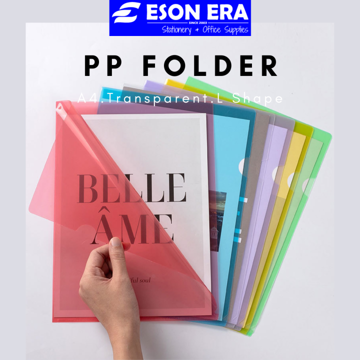 A4 L Shape PP Folder E-310 Transparent Document File Holder | Lazada