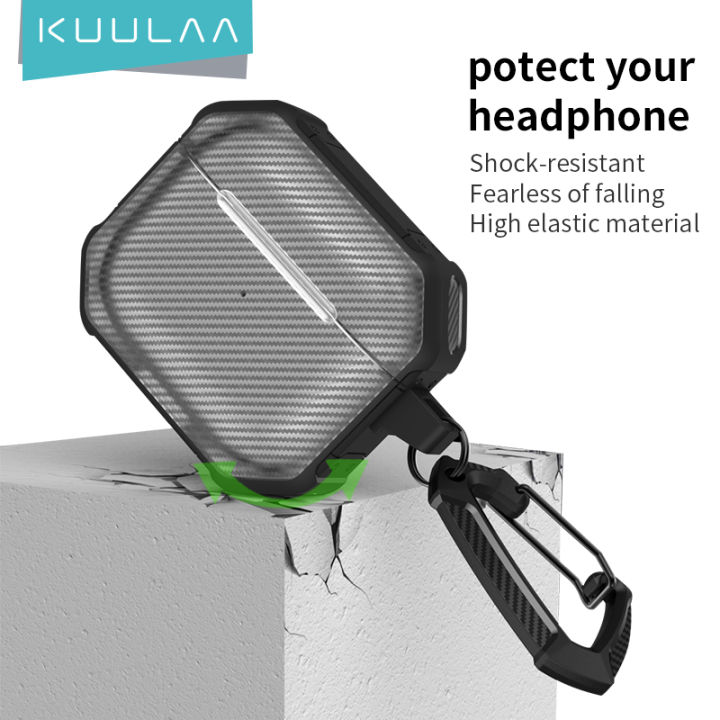 KUULAA Black Carbon Fiber Case with Lock Click Casing for Protecting ...