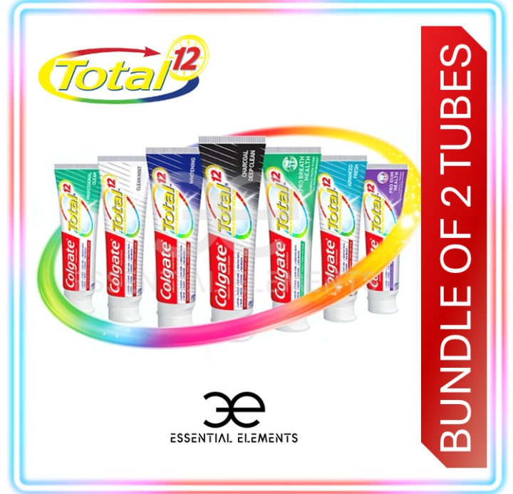 [BUNDLE OF 2 TUBES] COLGATE TOTAL PROTECT 12 TOOTHPASTE/GEL/CHARCOAL ...