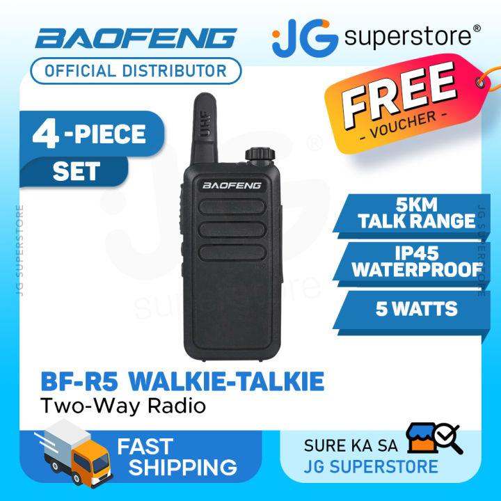 BaoFeng BF-R5 (Single & Set of 2/3/4) Walkie-Talkie UHF Transceiver 5W ...