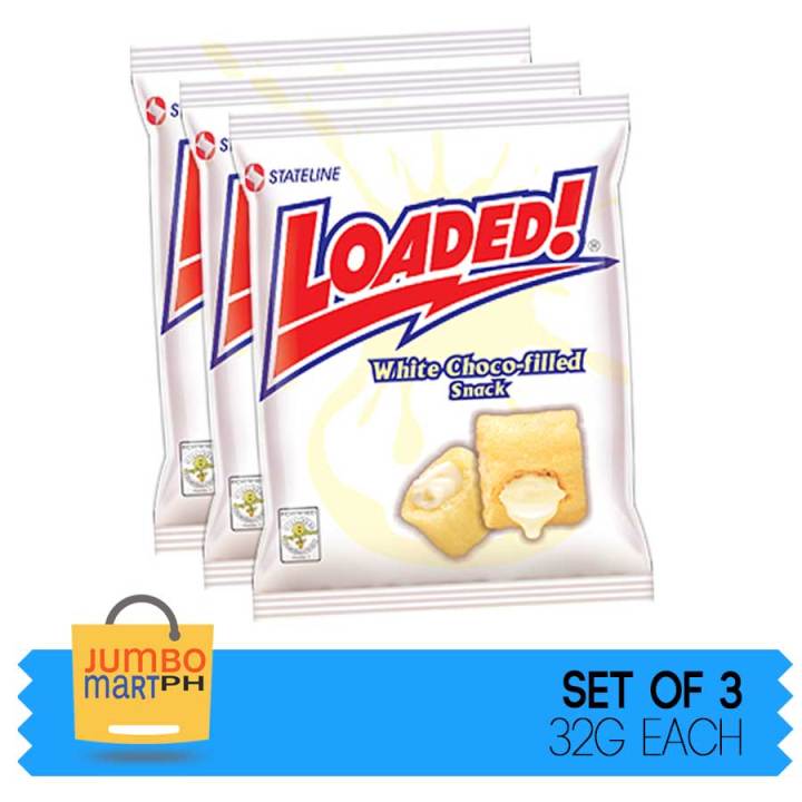LOADED WHITE CHOCO-FILLED SNACK 32G / SET OF 3 | Lazada PH