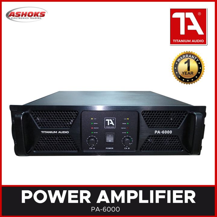 Titanium Audio PA 6000 Power Amplifier / 2400w Rms Power Amplifier ...