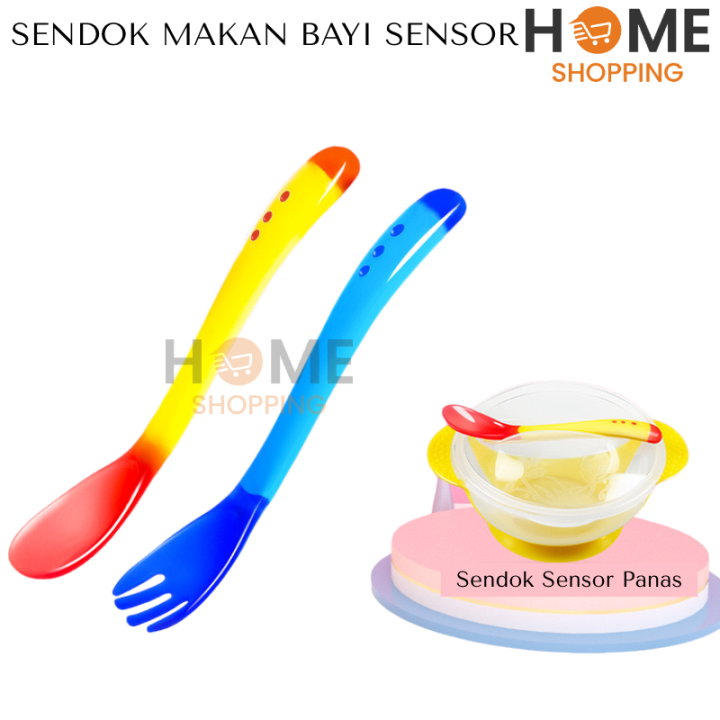 [HS] SENDOK MAKAN BAYI SENSOR / SENDOK MAKAN BAYI SILIKON / SENDOK ...