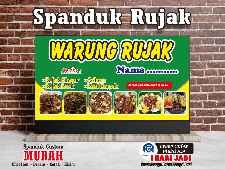 banner spanduk Jualan RUJAK Buah | Lazada Indonesia