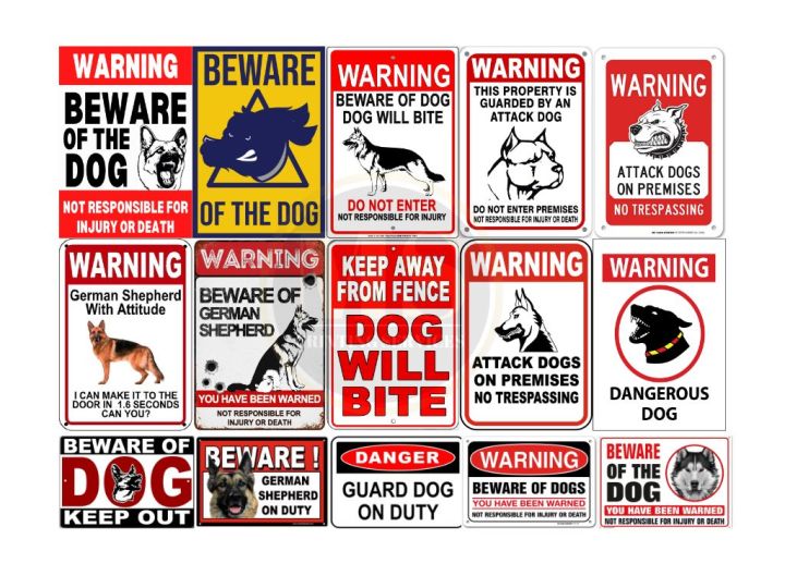 Beware of Dog, Guard Dog Signages (Laminated Signage and Waterproof ...