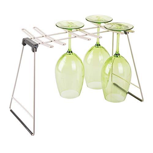 InterDesign Classico Free Standing Wine Glass Drying Rack for Kitchen ...