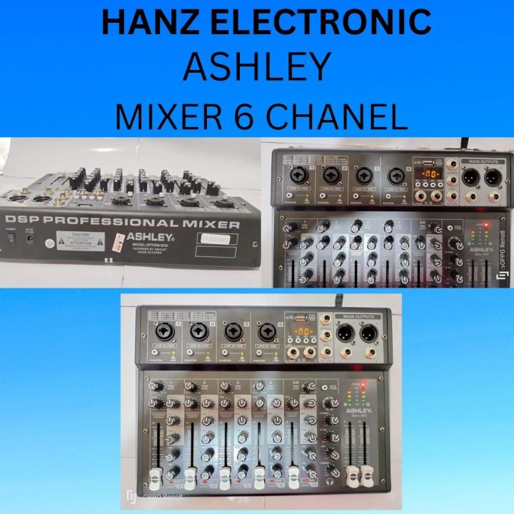 Mixer Ashley Option 602 Original 6 Channel Bluetooth | Lazada Indonesia