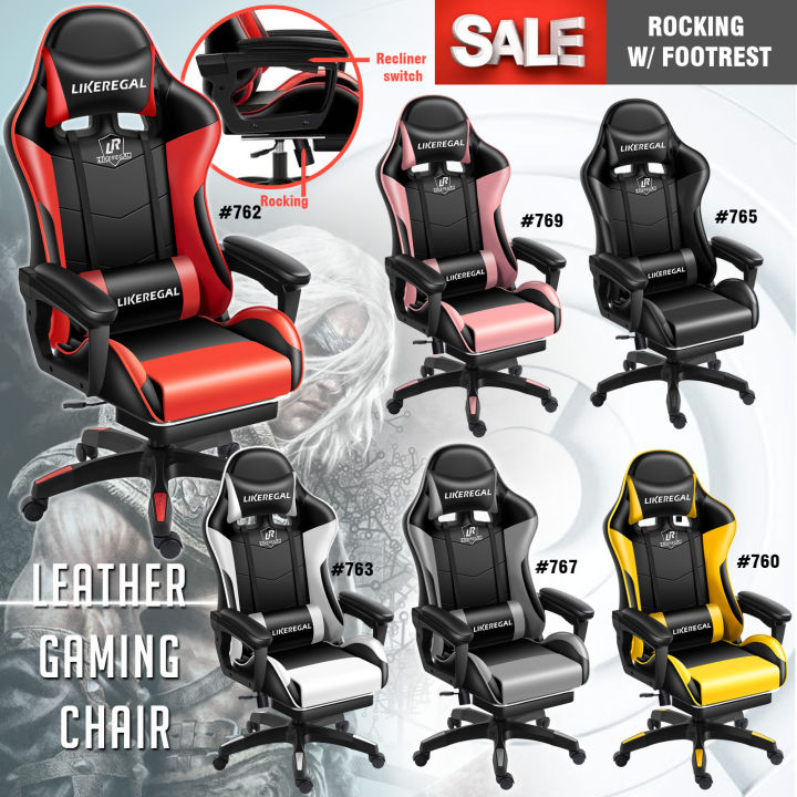 LikeRegal Leevermoon Gaming Chair with footrest Computer chair, Game ...
