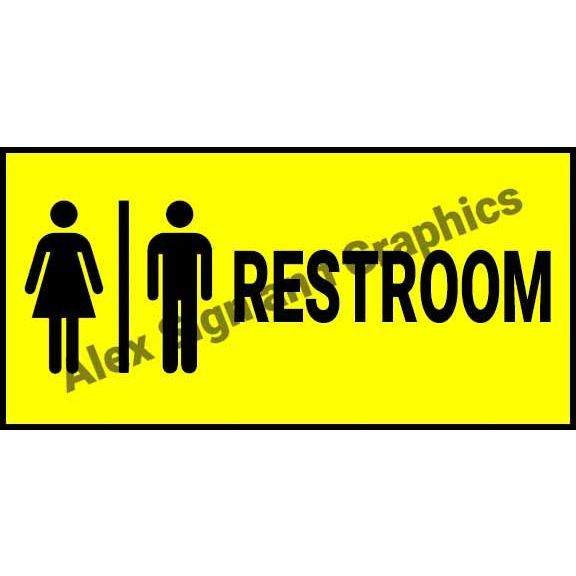 Restroom PVC Signage - 3.75 x 7.5 inches | Lazada PH