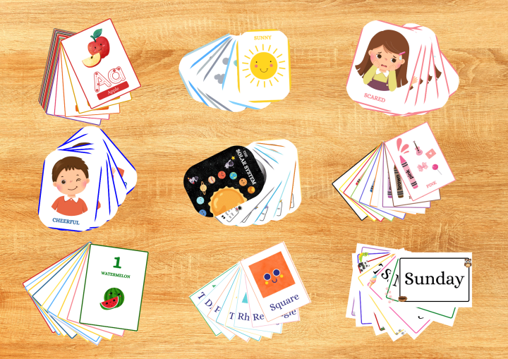 Colorful Laminated Flashcards for babies, toddlers, kids, and preschool ...