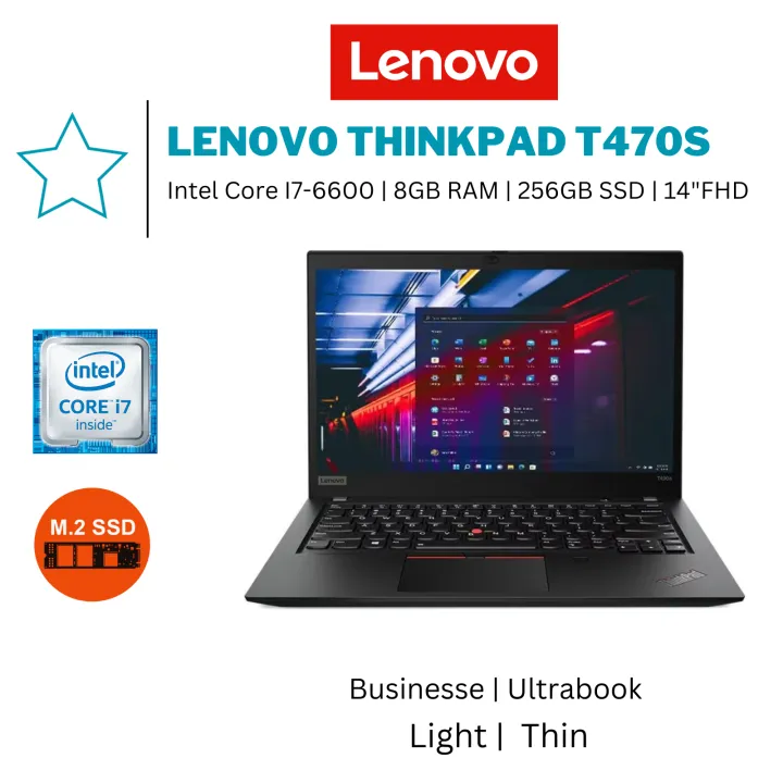 Lenovo Thinkpad T470s (Intel Core I7-6600 / 8GB Ram / 12GB Ram / 20GB ...