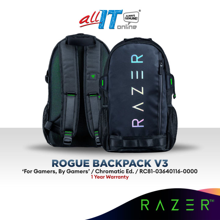 Razer Rogue Backpack V3 Chromatic Ed 15"/17" Travel Backpack with ...