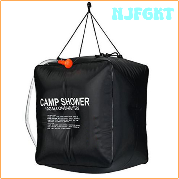 NJFGKT Outdoor Shower Tank Portable Camping Solar Shower Bag 10 Gallon ...