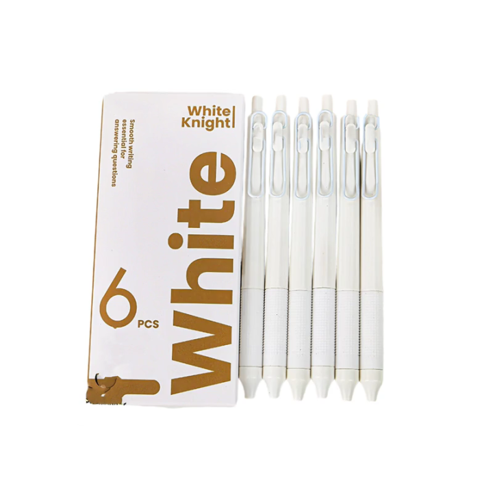 Pack Of 6 Retractable Gel Pens Smooth Clicks Mechanism Low Center ...