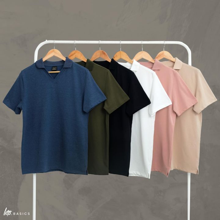 HTP Basics Open Collar Polo Shirt for Men | Lazada PH