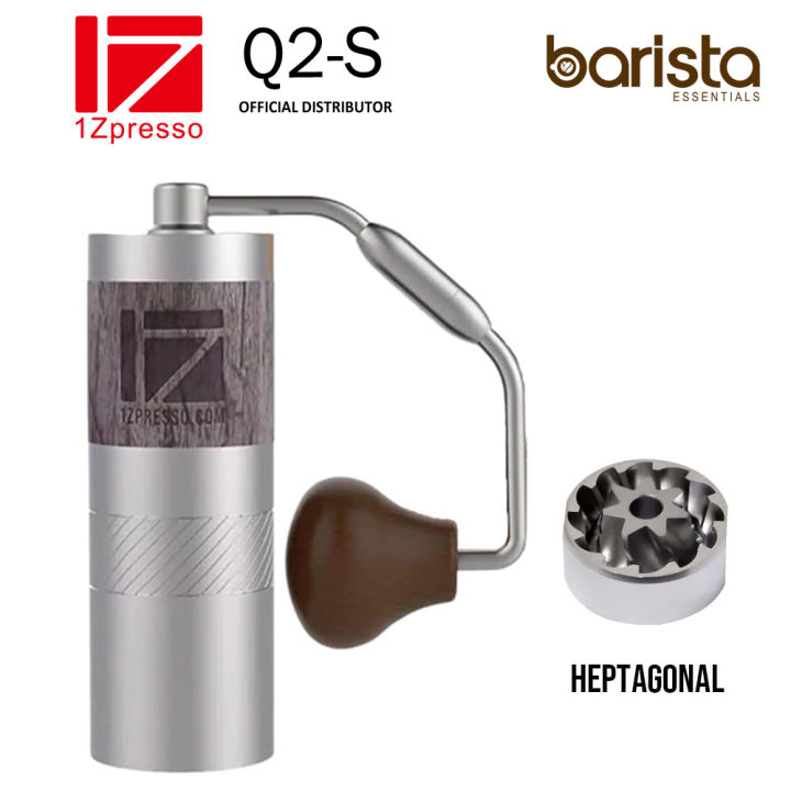 1Zpresso Q2S Manual Portable Coffee Grinder with foldable handle FREE Travel Pouch stainless ...
