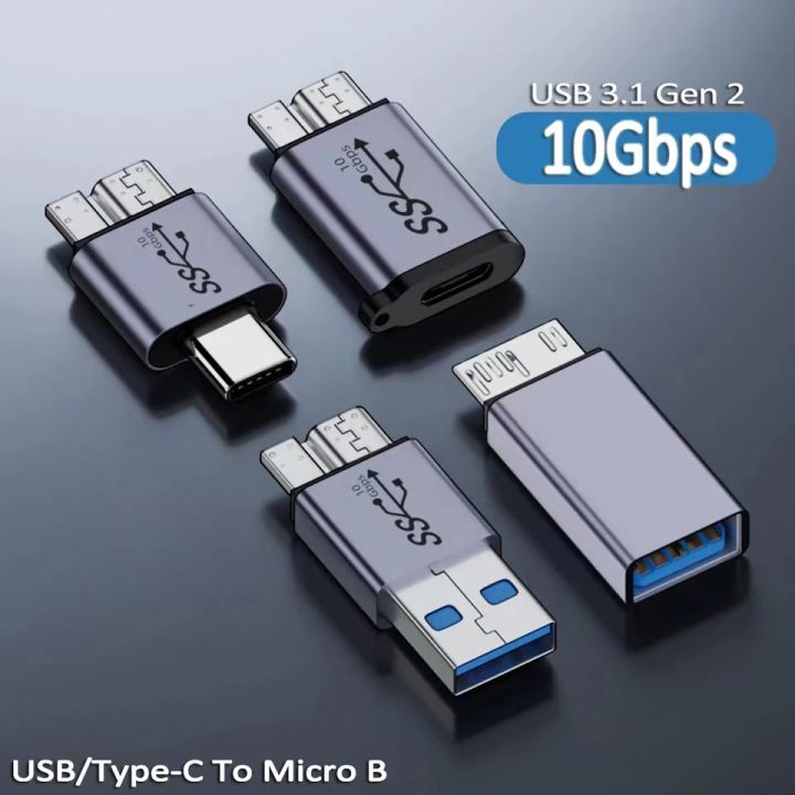 USB-A/Type-C To Micro B Mini Adapter 7.5W Portable Convertor USB3.1 ...