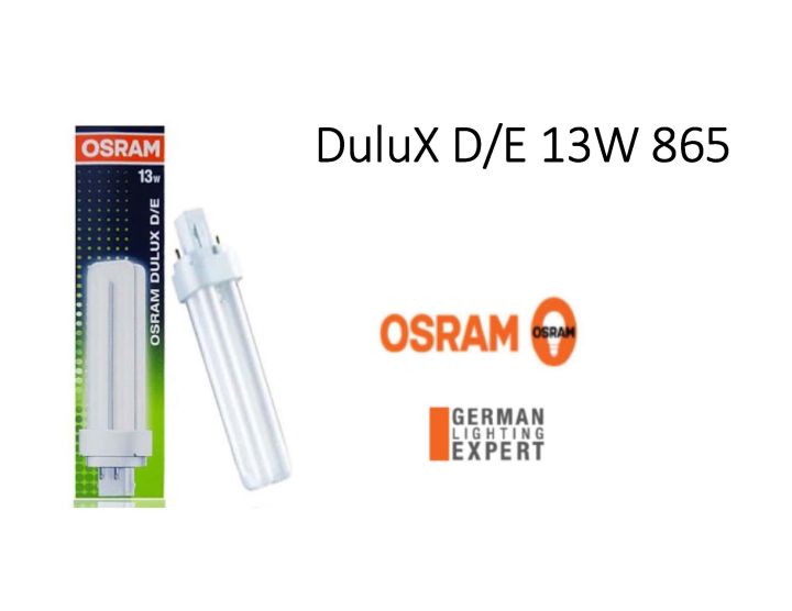 Osram DULUX D/E 13W/865 แสงขาว ขั้ว G24q-1 (4 pin) | Lazada.co.th